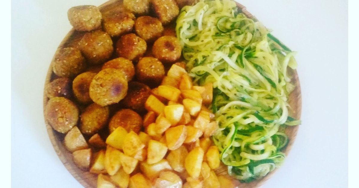 Red Lentil Croquettes With Zucchini Noodles Recipe By Veggie Maman