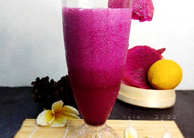 Resep Pink Dragon Fruit Juice oleh Rika Meila Puspita - Cookpad