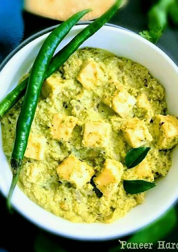 Paneer Hara Korma Recipe by Sonia Shringarpure (Thefoodiedoodler) - Cookpad