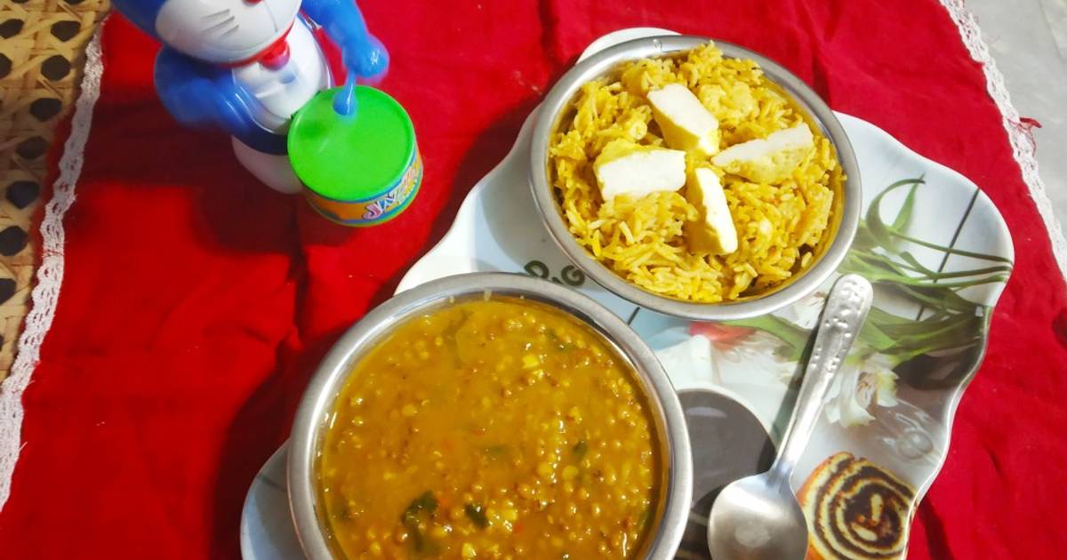 Moth dal with Shahi paneer Rice Recipe by Kuldeep Kaur - Cookpad