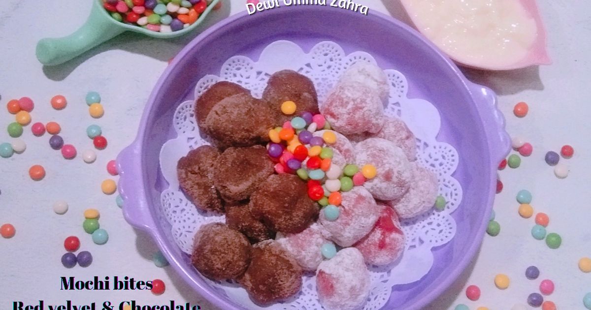 Resep Mochi Bites Red Velvet & Chocolate oleh Dewi Umma Zahra - Cookpad