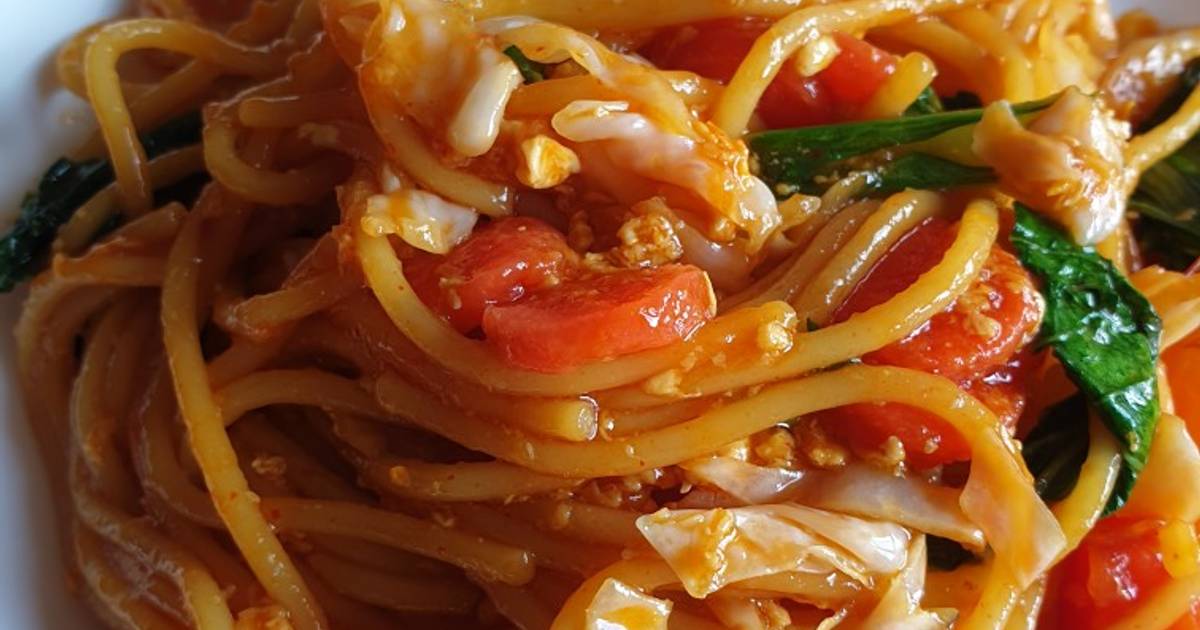 Resep Spaghetti goreng oleh Velentina - Cookpad