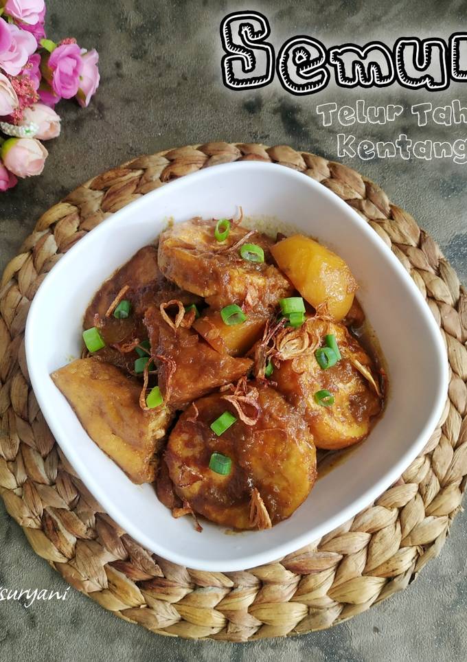 Resep 530. Semur Telur Tahu Kentang oleh Heni Suryani - Cookpad
