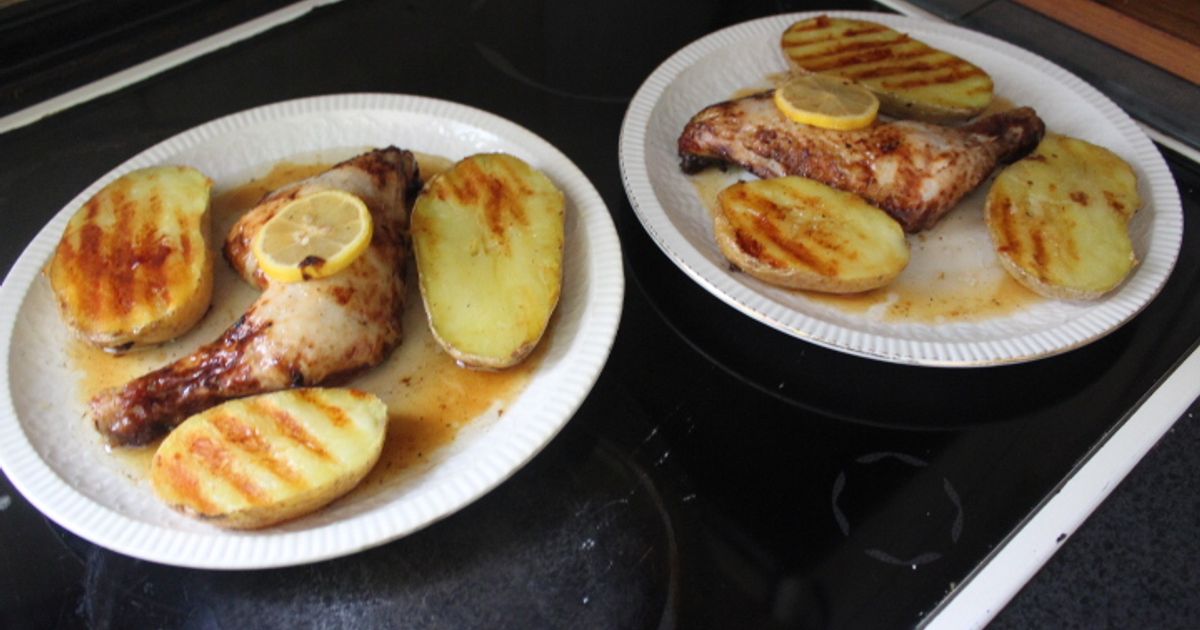 Pollo Asado Con Patatas Al Grill Doble Receta de jorbasmar