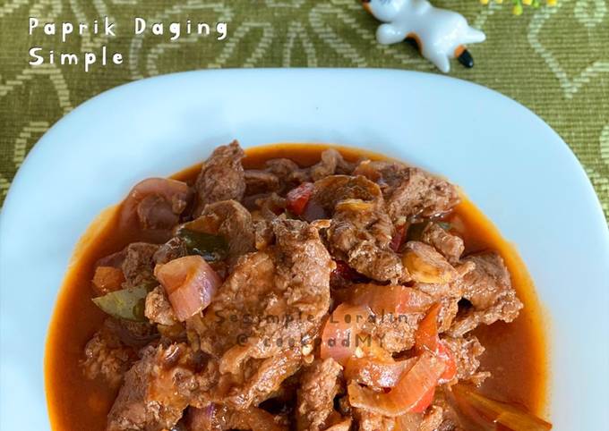 Resipi Paprik Daging Simple oleh Sesimple Loralin - Cookpad