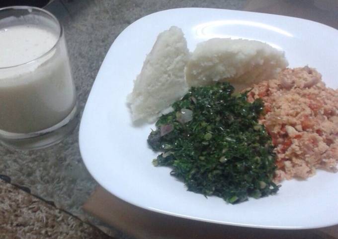 Skuma wiki served with ugali and eggs Recipe by Joe Ambrose - Cookpad