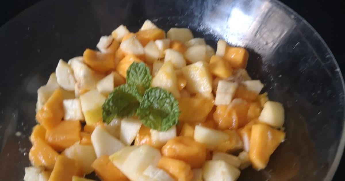 Mango Fruit Chat. 🥭🍎🍑 Recipe by Rehana Wasim - Cookpad
