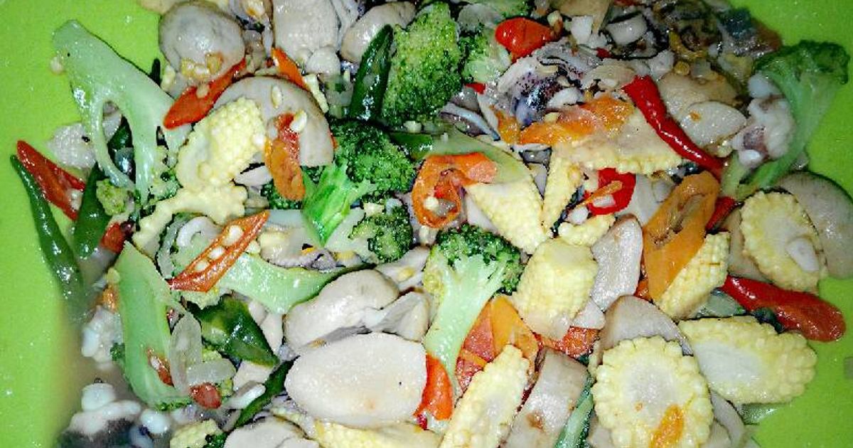 Resep Capcay Jamur Rencah Cumi oleh susanna bahri - Cookpad