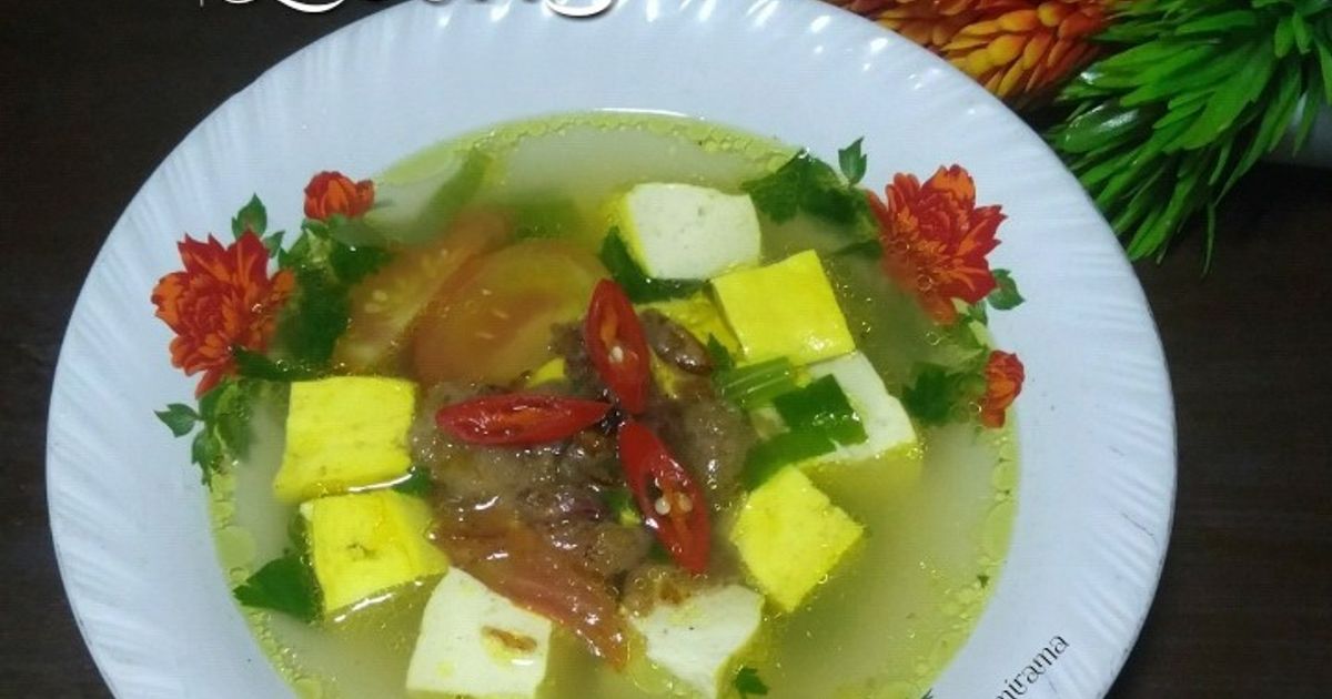 Resep Soup Tahu Bening oleh Umi rama - Cookpad