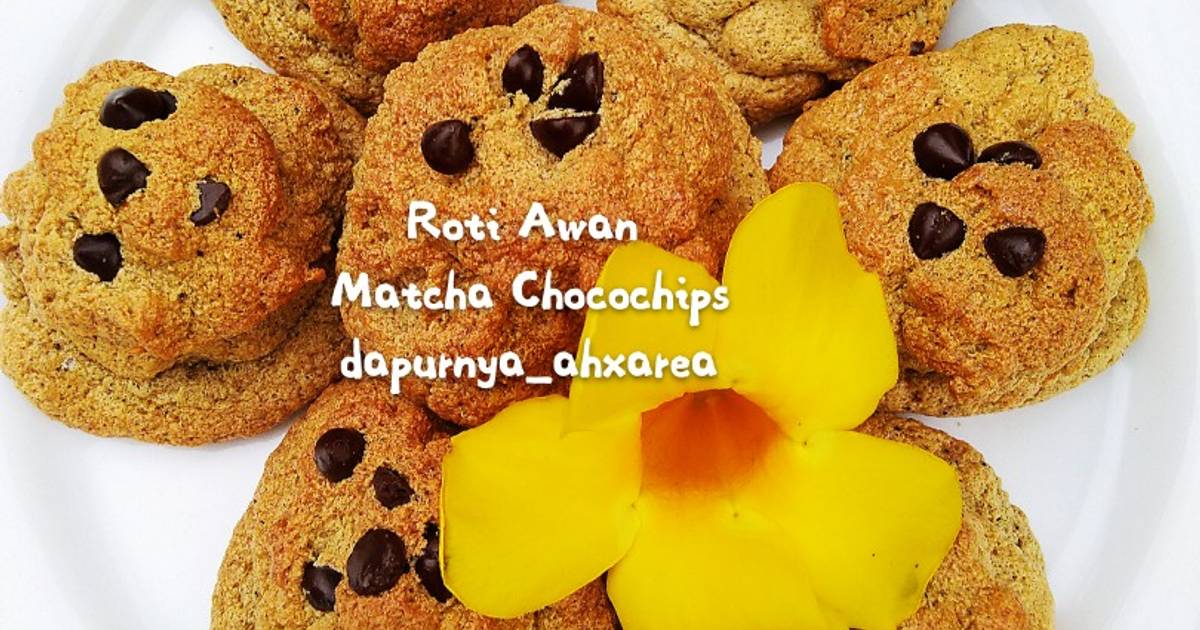 Resep Roti Awan Matcha Chocochips oleh trinity alexandrea - Cookpad