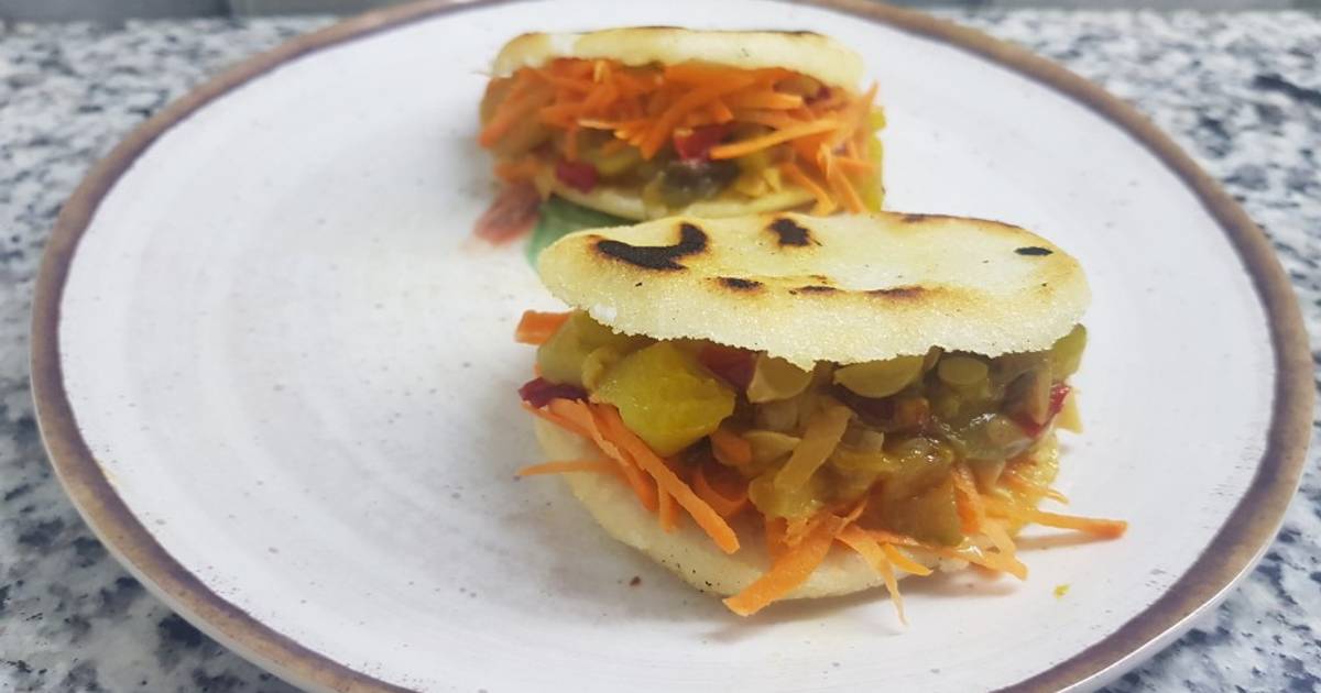 Arepas colombianas rellenas de pollo - 40 recetas caseras- Cookpad
