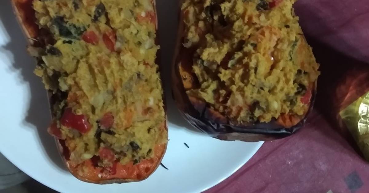 Zapallo relleno al horno vegetariano - 25 recetas caseras- Cookpad