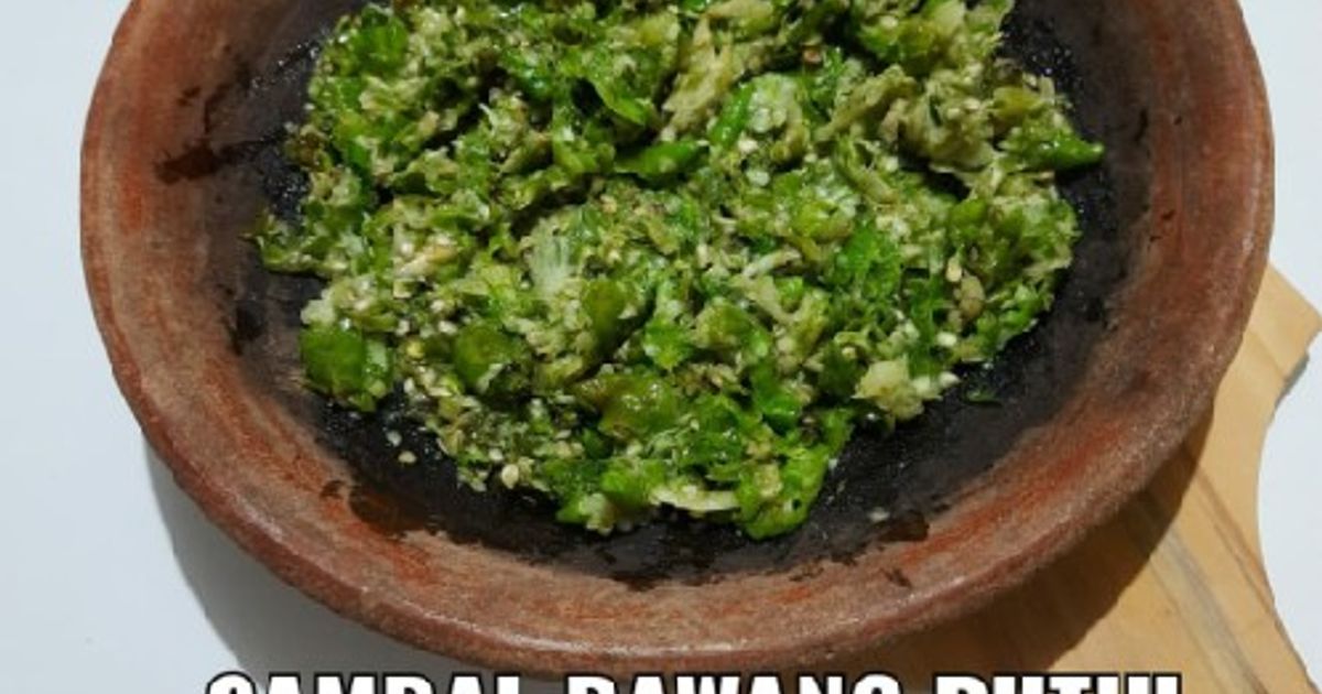 Resep sambal ijo bawang putih rumahan enak dan mudah - Cookpad