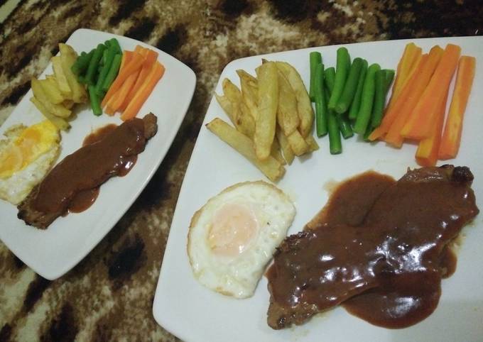 Resep Beef Steak saus BBQ oleh Risma Setiany - Cookpad