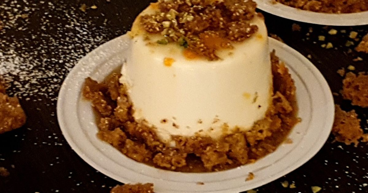 Vegan Panna Cotta With Orange Caramel And Pistachio Streusel Recipe by ...