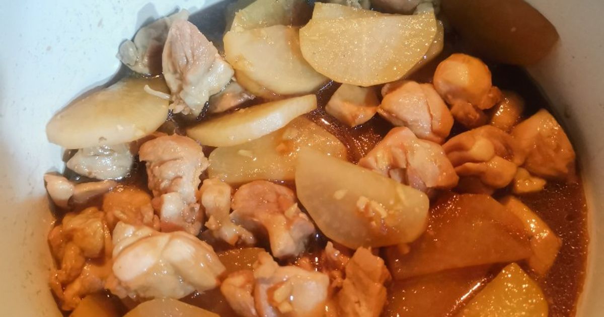 Resep Braised Chicken With Raddish. Ayam Cah Lobak Tumis Simple oleh ...