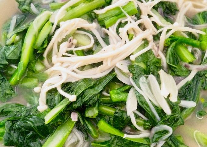 Resipi Sayur Sawi Bunga Dan Enoki oleh Zarafafiis ️🌹 - Cookpad