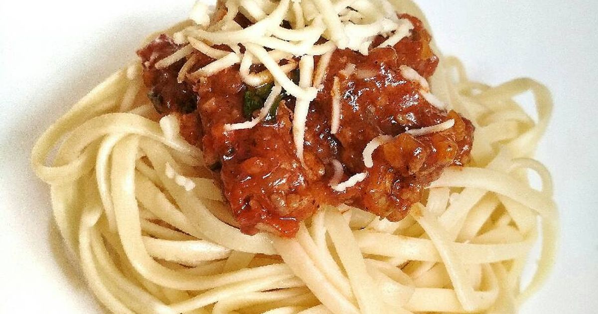 Resep saus spaghetti bolognese ayam rumahan enak dan mudah - Cookpad
