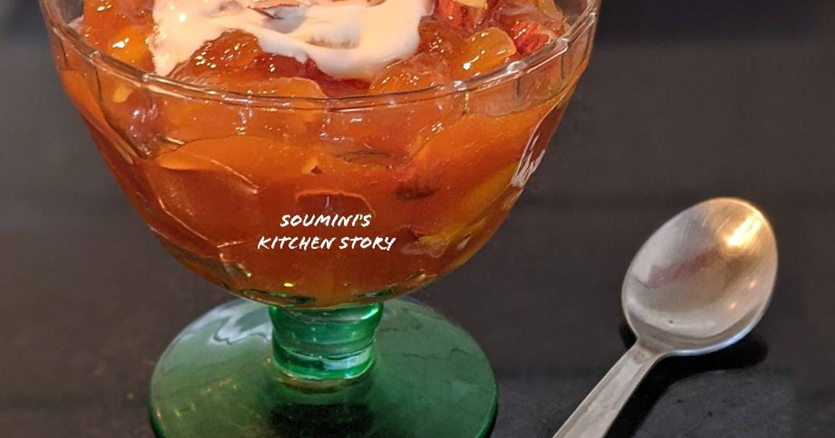 Khubani ka Meetha Recipe by Soumini Bhattacherjee - Cookpad