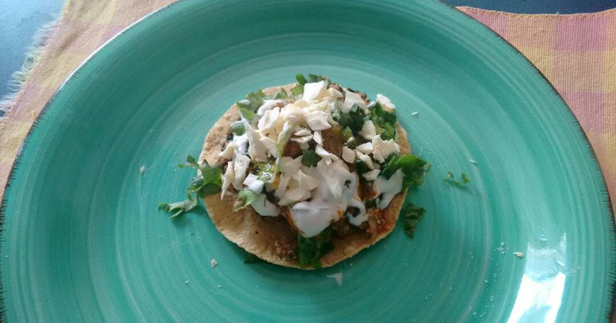Tostada de res molida - 59 recetas caseras- Cookpad