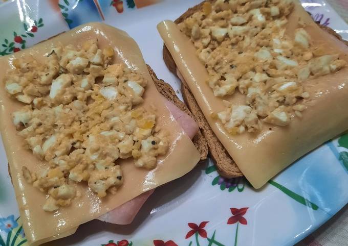 Pan de molde con huevo Receta de La profe Luisa- Cookpad