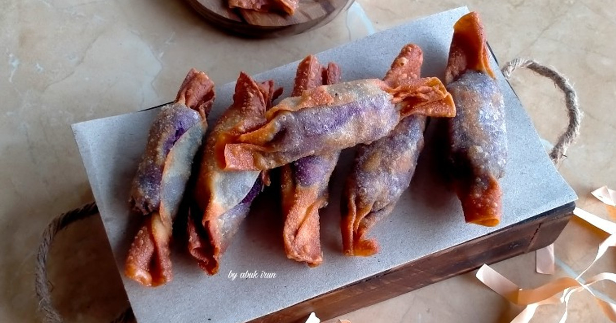 Resep Pangsit Ubi Ungu oleh abuk irun - Cookpad