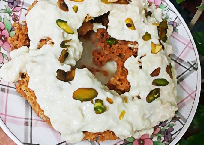 Rabri ghewar Recipe by Namrah Qureshi - Cookpad