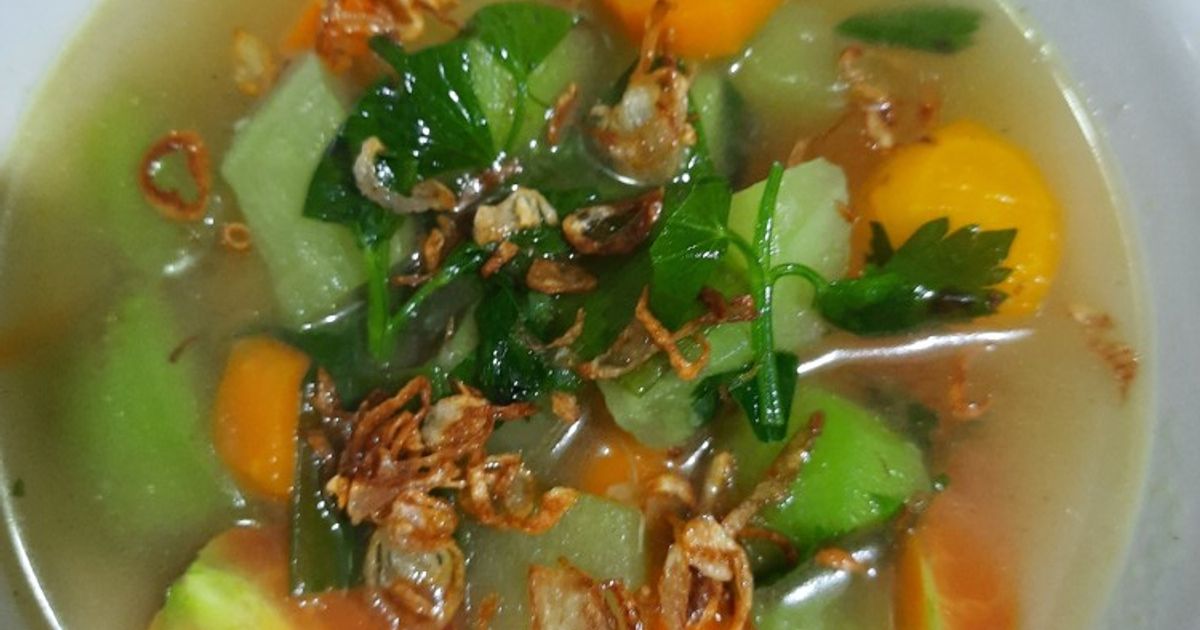 Resep sup sayuran labu siam rumahan enak dan mudah - Cookpad