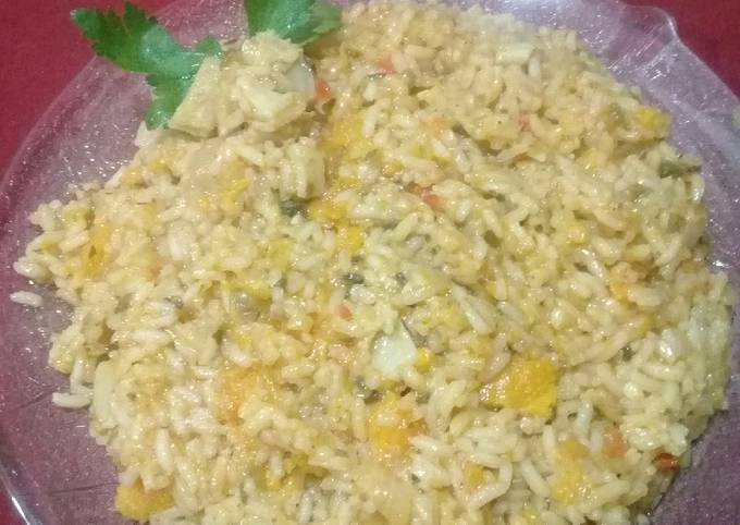 Guiso de arroz con mondango Receta de Ferchu- Cookpad