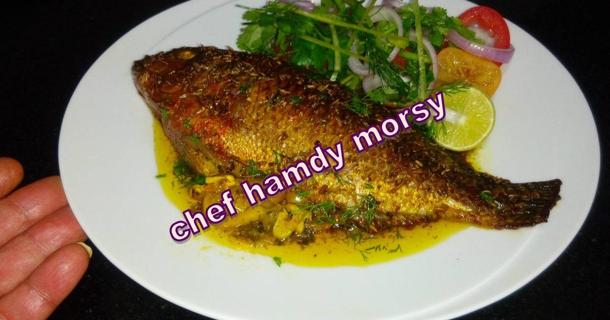 طريقة عمل 🐟 سمك بلطي بالفورن 🐟 على اصولها بطريقة سهلة وسريعة من Chef ...
