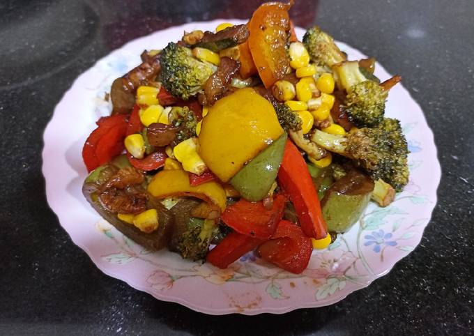 Stir fry mixed vegetables Recipe by Chetna Dhanak - Cookpad
