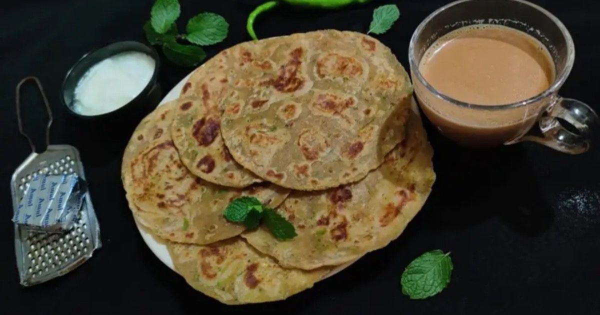 Cheesy Mint Wheat Flour Paratha Recipe by Keshma Raichura - Cookpad