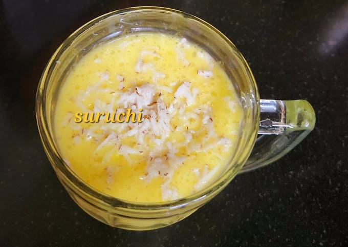 Monsoon Special Mango Coconut Smoothie Recipe by Suruchi (Dr. Ruchi ...