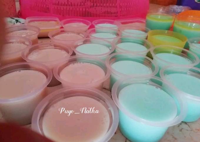 Resep Puyo pudding loyo lembut oleh NaTha - Cookpad