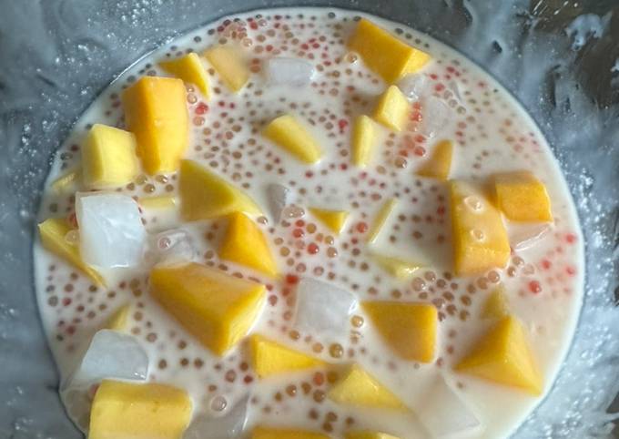 Resep Es Mangga Sagu oleh ernaeruna - Cookpad