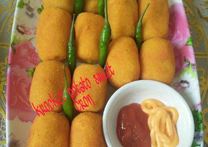 Resep Kroket kentang jagung isi daging sapi oleh Nania - Cookpad