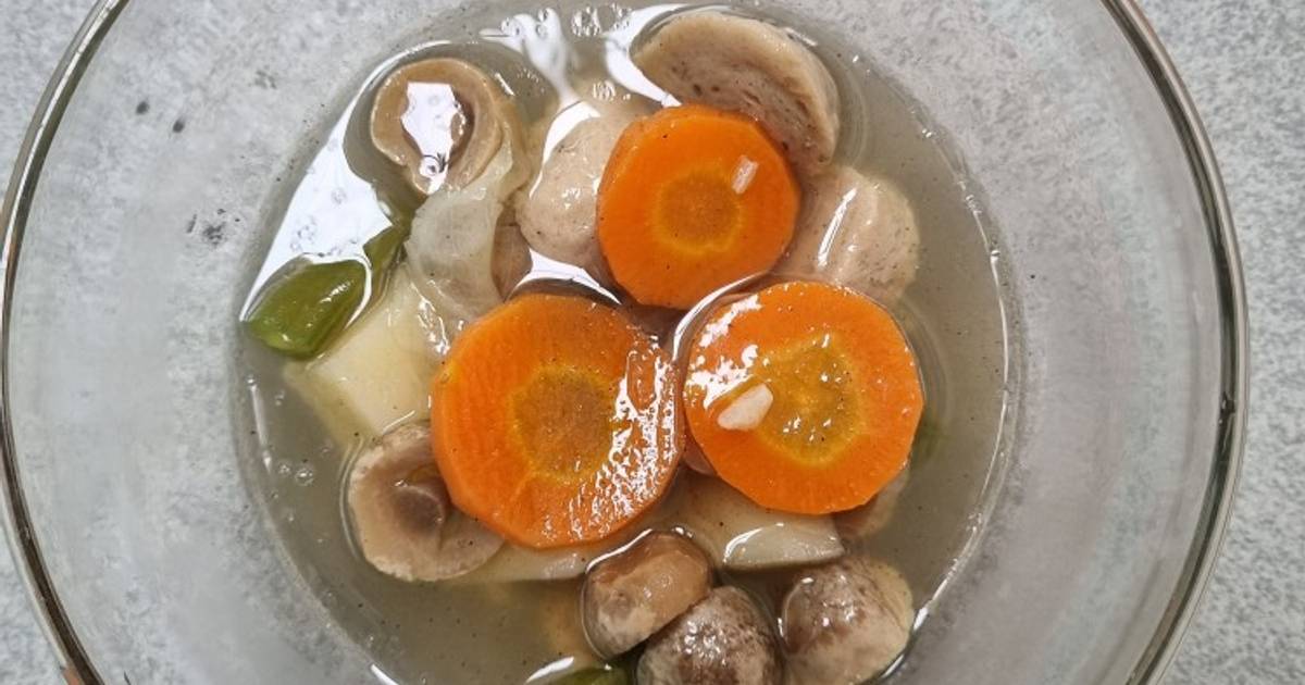 Resep Sop Bakso Sapi dan Jamur Kancing oleh Kartika Merliana - Cookpad