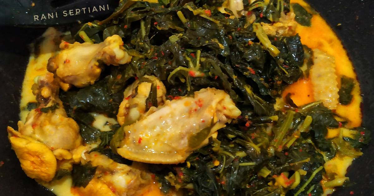 Resep Gulai Daun Singkong + Ayam oleh Rany Anya - Cookpad