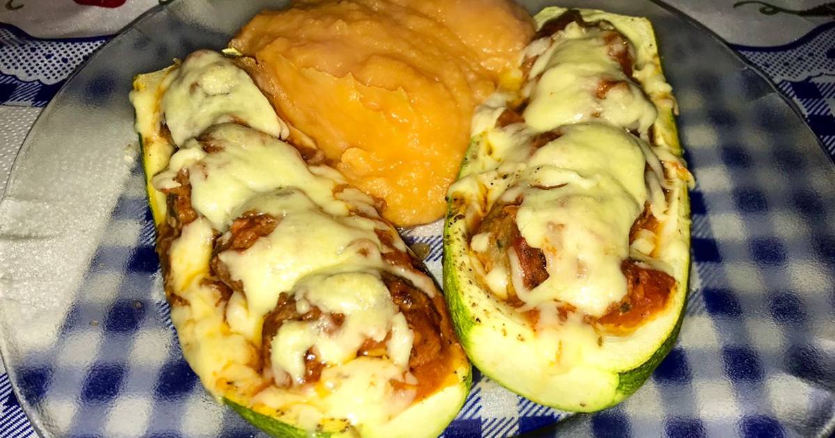 Zucchini relleno de carne - 236 recetas caseras- Cookpad