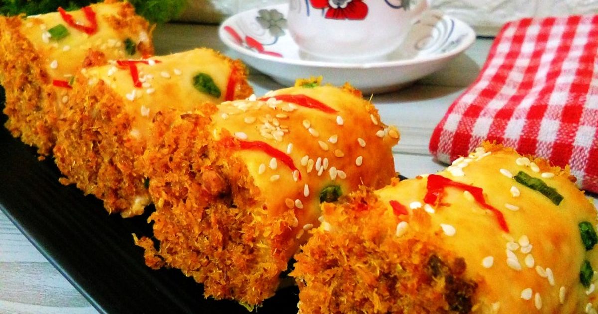 Resep Roti Gulung Abon Ayam (Chicken Floss Roll Bread) oleh Evianti Abi ...