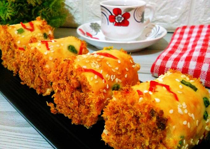 Resep Roti gulung abon ayam (chicken floss roll bread) oleh Evianti Abi ...