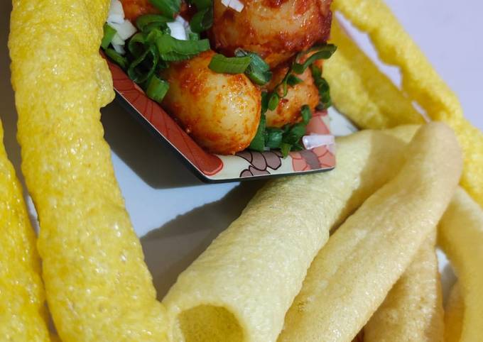 Spring onion potato and pipes Recipe by Janvi Joshi - Cookpad