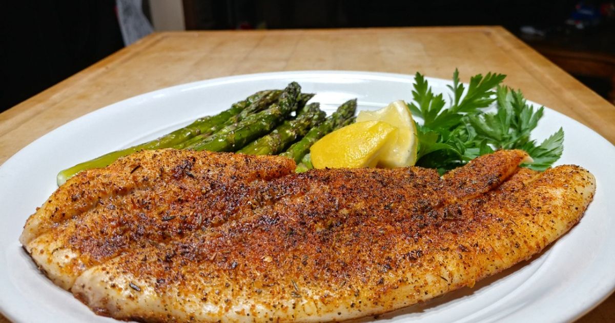 Oven Baked Blackened Snapper W/ Asparagus Recipe by Cooking with Kimberly Wood