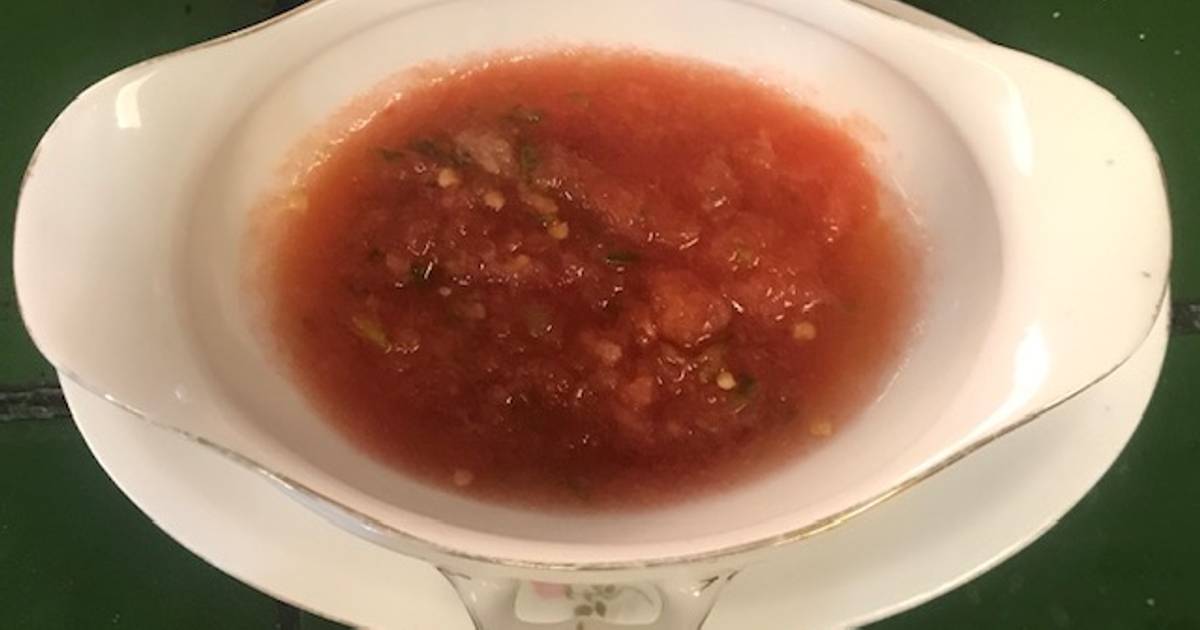 Salsa rallada en crudo Receta de Mercedes Cossío- Cookpad