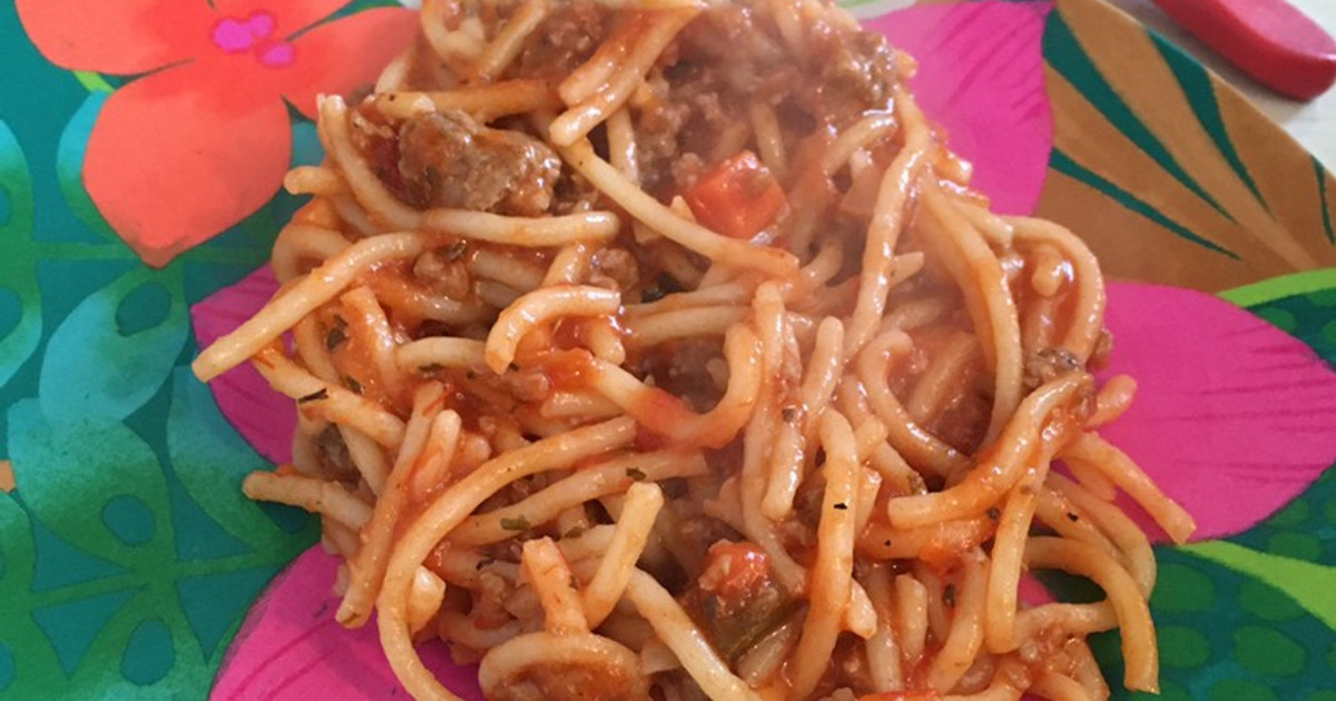 Spaghetti Con Carne Molida Receta de Alejandra Medina- Cookpad