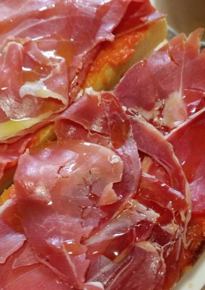 Tostadas de jamón Receta de MariaJoséLJ- Cookpad