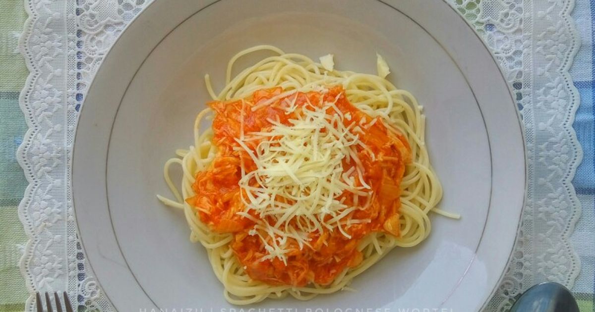 Resep Spaghetti Dengan Saus Bolognese Wortel Homemade oleh hanaizu ...