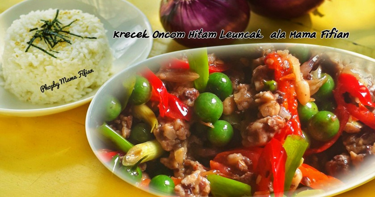 Resep Krecek Oncom Hitam Leuncak Ala Mama Fifian oleh Lanjarsih/Mama ...