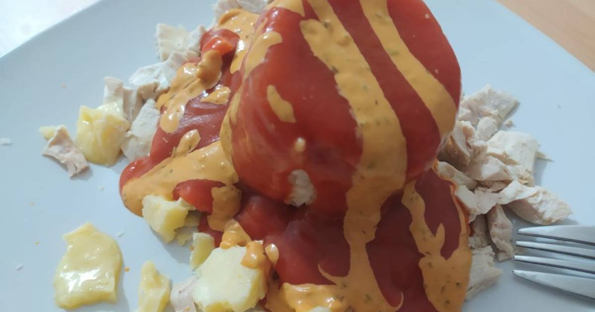 Volcán de arroz con pollo, gaucha y cheddar Receta de Pichaco- Cookpad
