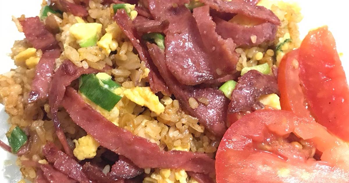 Resep Nasi Goreng Smoked Beef Telor Orak Arik oleh Anisa Khaeruni - Cookpad